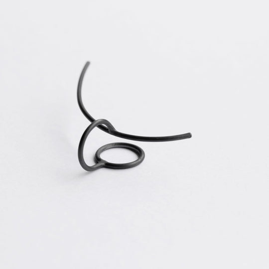 CIRCLE & LONG LINE OXIDIZED EAR CUFF – MIRTA jewelry