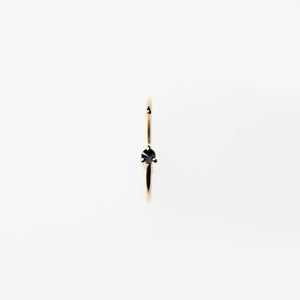 REVERSE BLACK DIAMOND GOLD RING – MIRTA jewelry