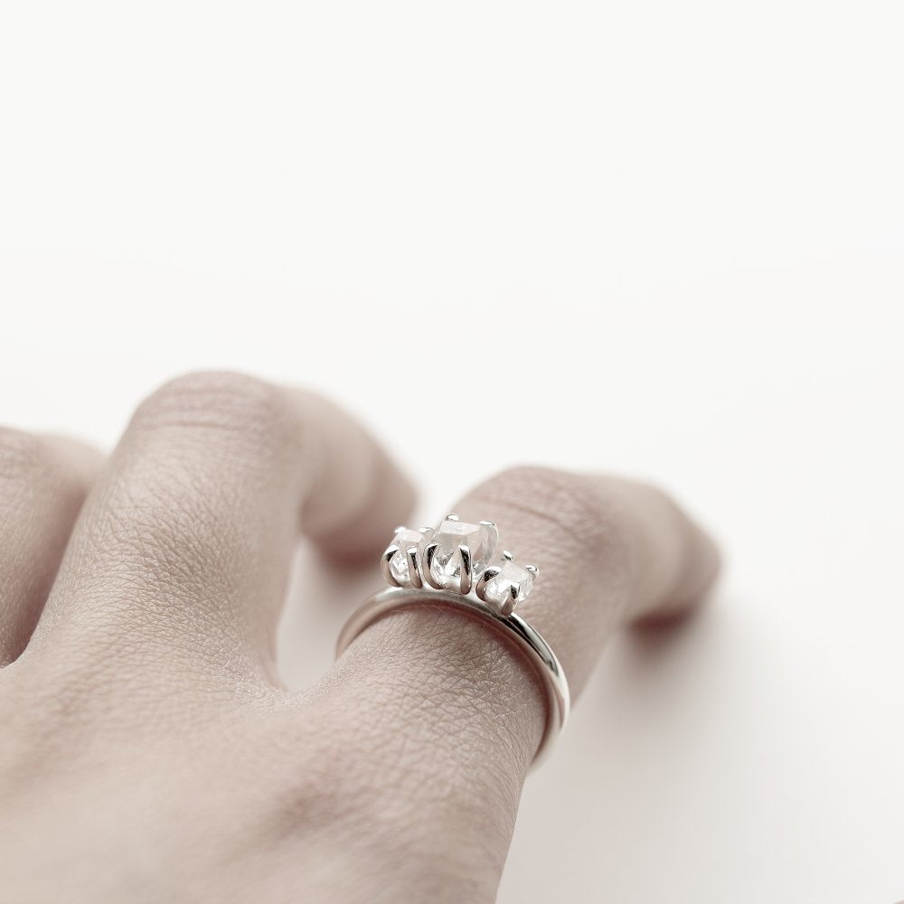SILVER THREE RING – MIRTA jewelry